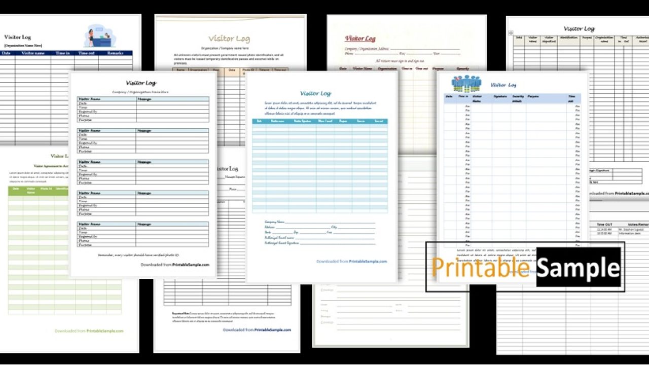Visitor Log Template Excel