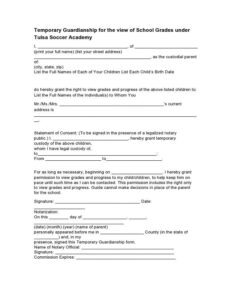 30 Free Guardianship Forms - Printable Samples