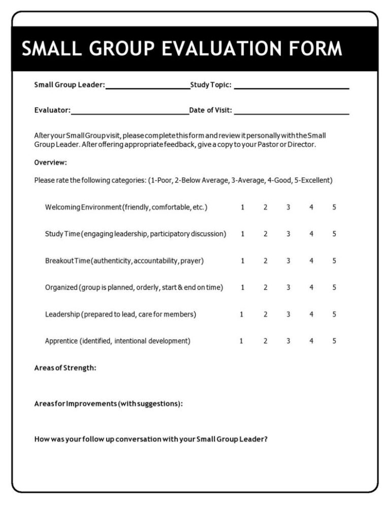 30 Free Peer Evaluation Forms Templates Printable Samples 30 Free Peer Evaluation Forms Templates Printable Samples