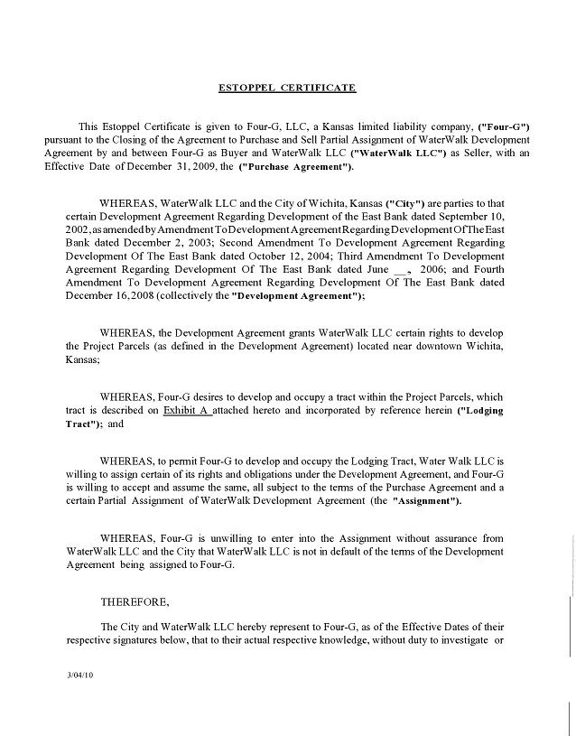 21 Free Estoppel Certificate Forms Templates - Printable Samples
