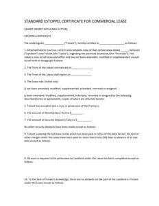 21 Free Estoppel Certificate Forms - Printable Samples