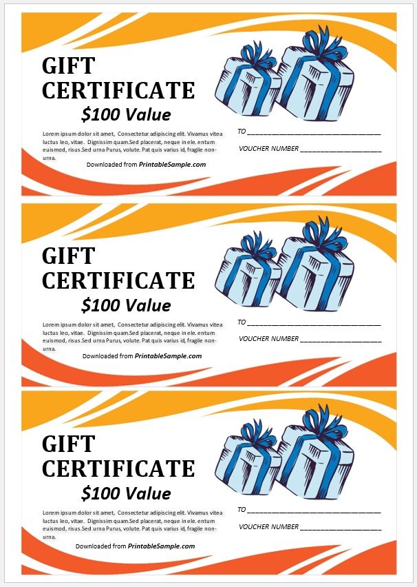 30 Free Gift Certificate Templates - Printable Samples 2024