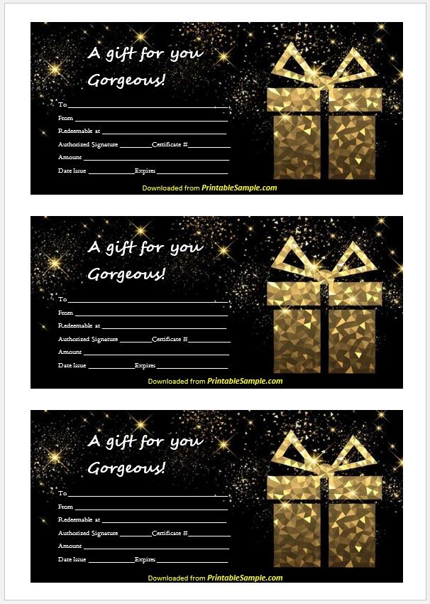 30 Free Gift Certificate Templates for 2021 - Printable Samples