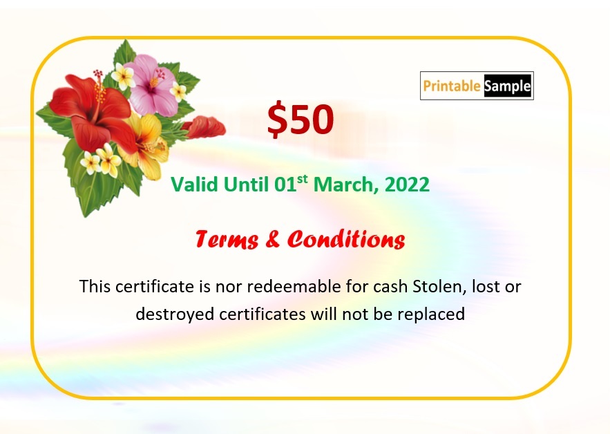30 Free Sample Gift Voucher Templates - Printable Samples