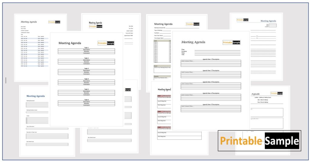 13 Free Sample Office Meeting Agenda Templates - Printable Samples