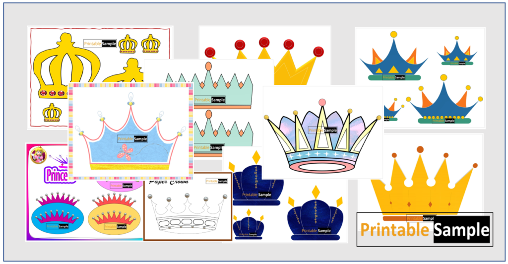 10 Free Paper Crown Templates - Printable Samples