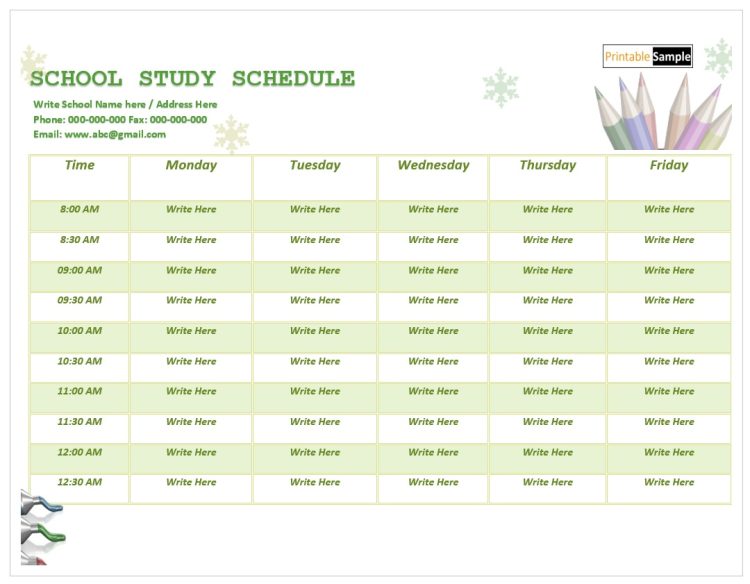 Study Schedule/Planner Templates - Editable & Printables