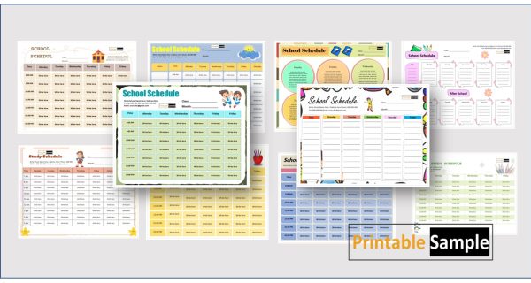14 Free Sample Kids Activity Schedule Templates - Printable Samples