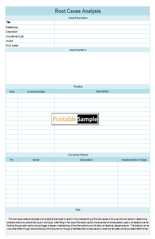 10 Free 10 Free Root Cause Analysis Templates - Printable Samples