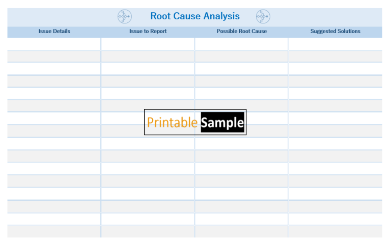 10 Free Root Cause Analysis Templates - Printable Samples