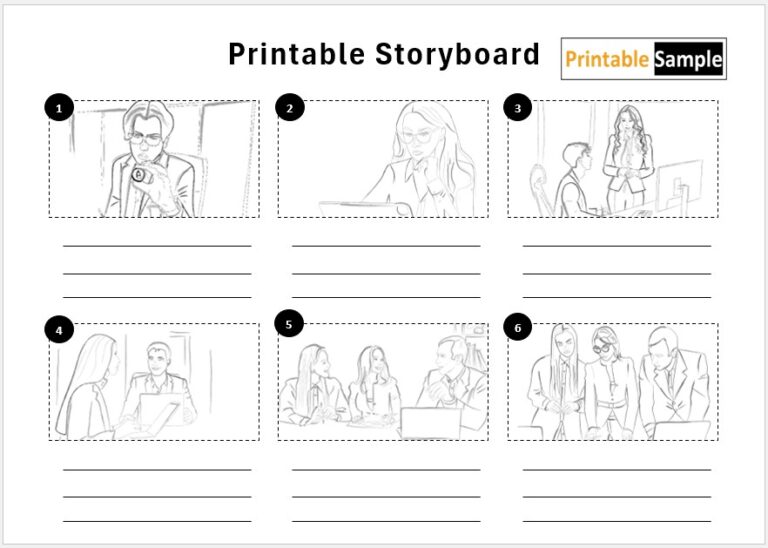 06 Free Printable Storyboard Templates - Printable Samples