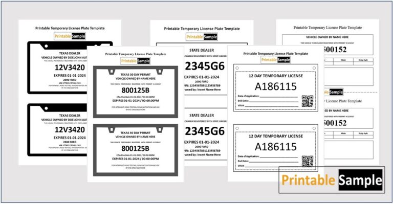 Printable Templates Archives - Printable Samples