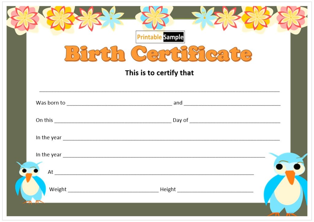 Birth Certificate Designs & Templates