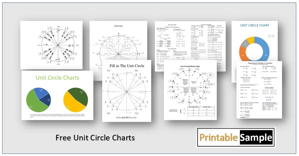 15+ Free Printable Unit Circle Charts & Diagrams